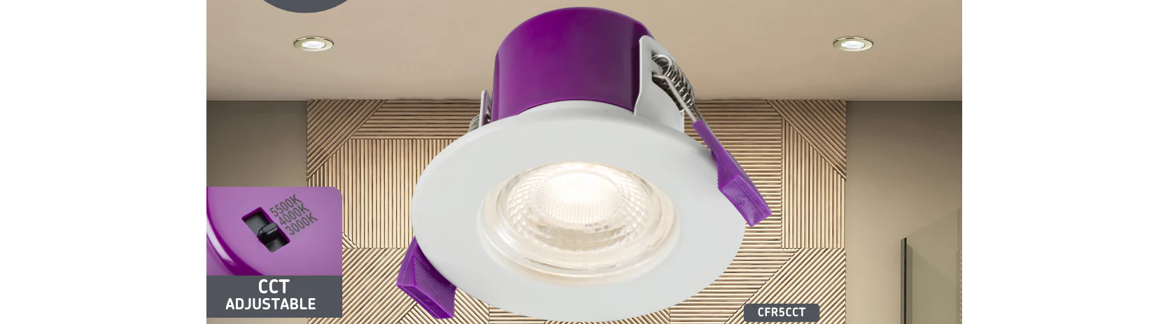 NEW @westbasedirect.com: Knightsbridge Tri-CCT, IP65, 5W Fire-Rated LE