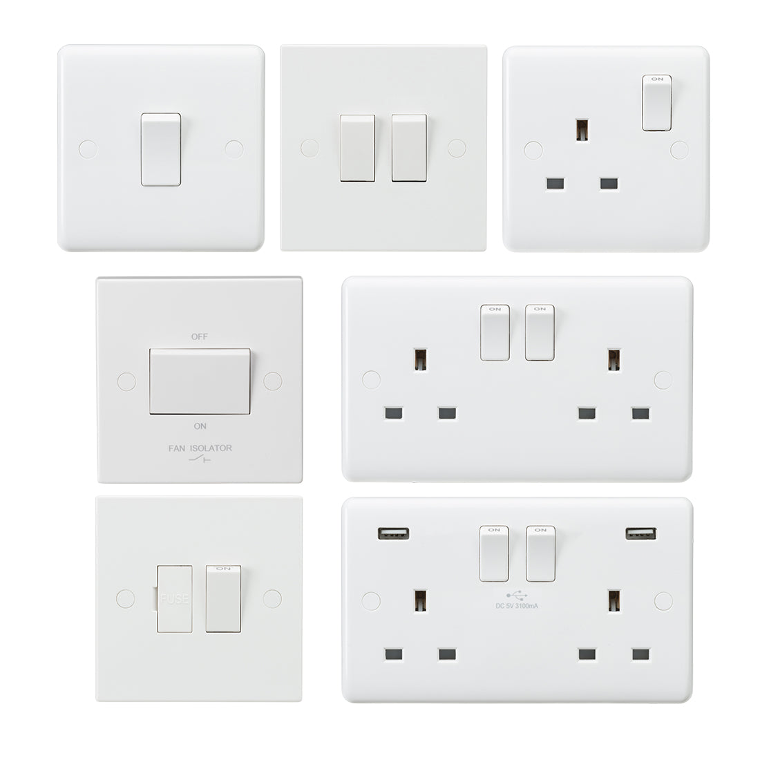 White Plastic Switches and Sockets — westbasedirect.com