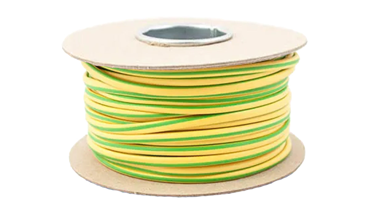 BUY Tower 27GY3R 3mm x 100m Earth PVC Sleeving Green/Yellow Reel ...