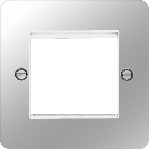Hager WFP2EUPSW Sollysta Flat Plate Single Euro Style Module Faceplate ...