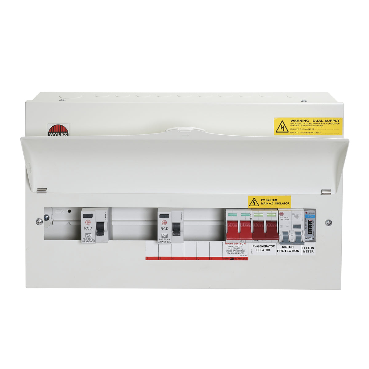 Wylex NM10DSRCBMPVHI 10 Way High Integrity Consumer Unit with Dual Sup ...