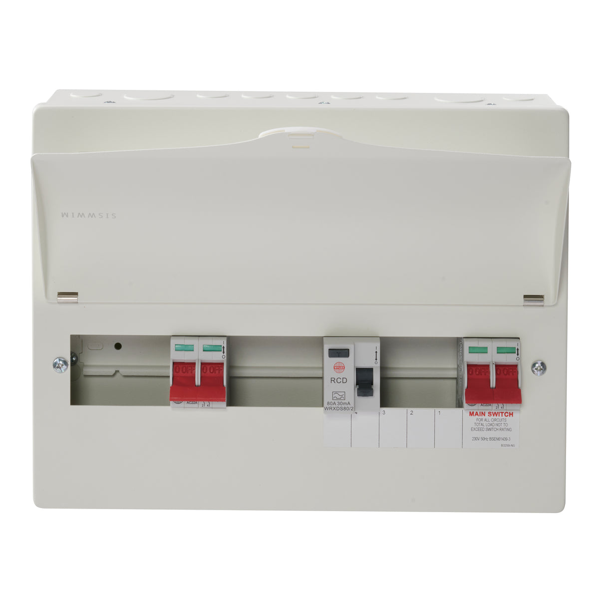 Wylex NMRS10SLMDT 10 Way Split Load Dual Tariff Consumer Unit with 2x ...