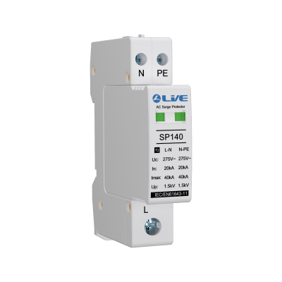 LIVE Electrical SP1401P+N/1 Single Module 20kA/40kA Type 2 Surge Prote ...
