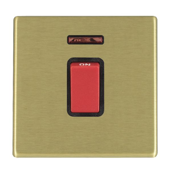 Hamilton Hartland G2 Screwless 1G 45A Double Pole Switch with Neon (Red ...