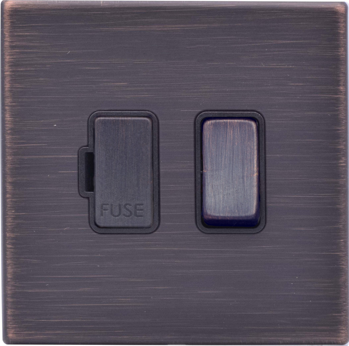 Hamilton Hartland G2 Screwless 13A DP Fused Spur - Etrium Bronze, Black ...