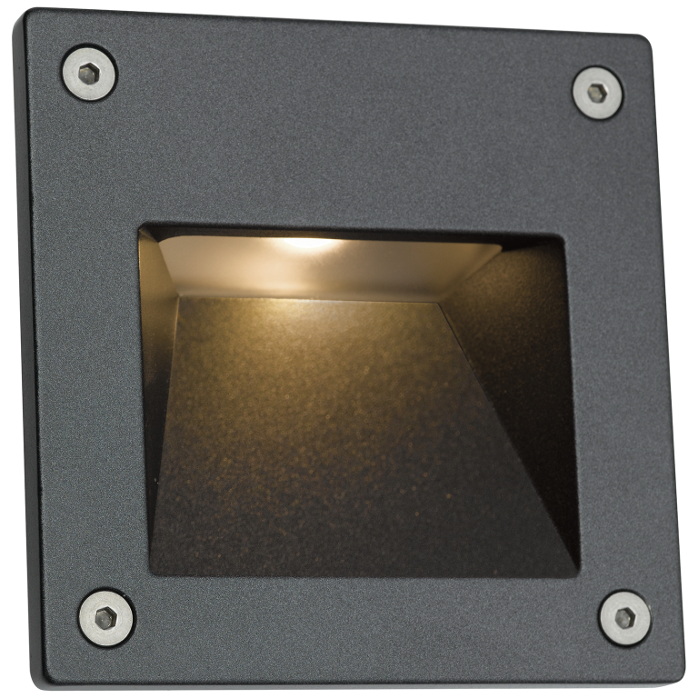 Ansell ACSQLEDWL 3W Camini Square 4000K LED W/Light GR — westbasedirect.com