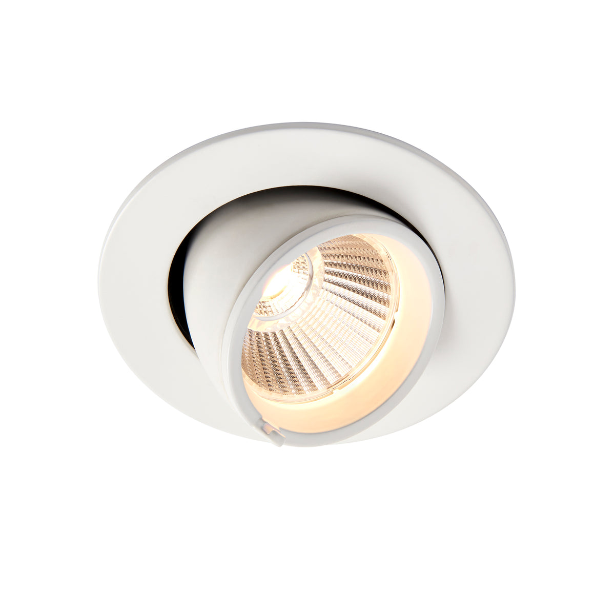 Saxby 99552 Axial round 9W Matt white paint & clear pc 9W LED module ...