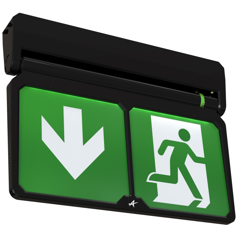 Ansell AADL/3M/BLK Adler Exit Sign - Black — westbasedirect.com