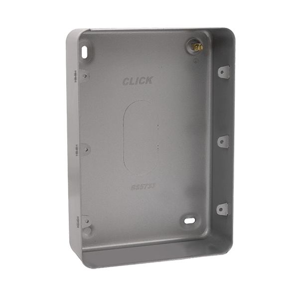 Click CL090 Metal Clad 2G 3 Row 50mm Deep Mounting Box — westbasedirect.com
