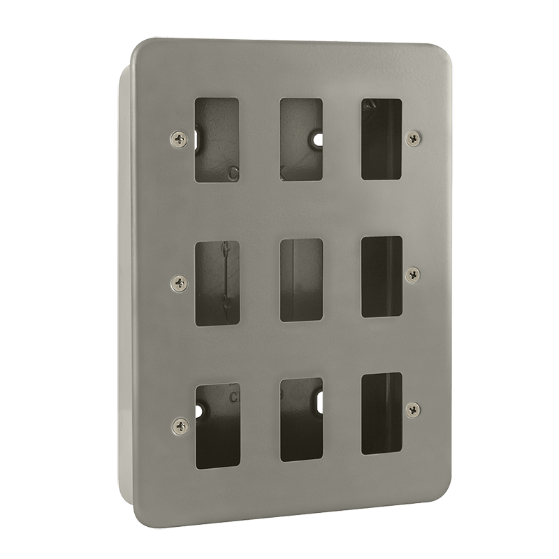 Click Metal Clad CL20509 9 Gang GridPro Frontplate & Back Box ...