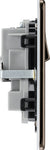 BG FBN22B Flatplate Screwless Double Socket 13A - Black Insert - Black ...