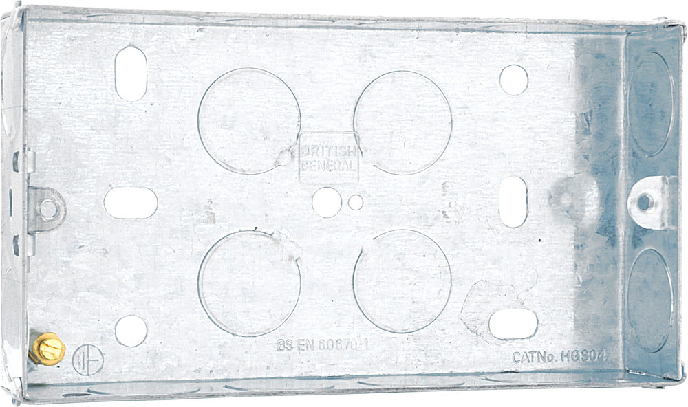 BG HGS04 2G 25mm Steel Knockout Box (10 Pack) — westbasedirect.com