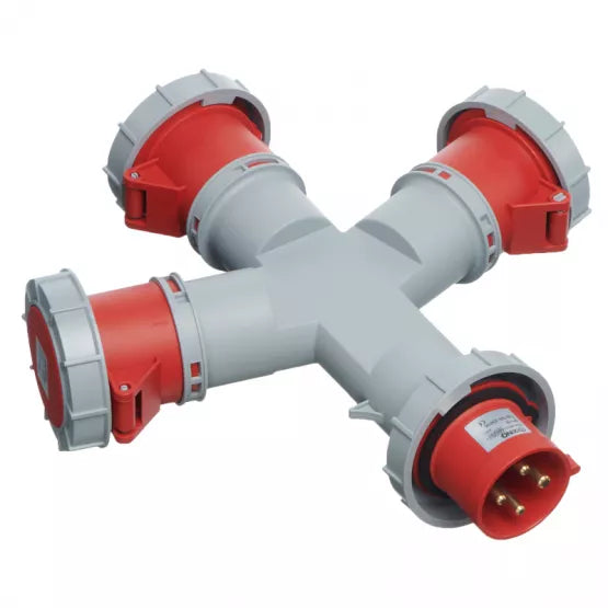 Europa ISPW3164N IP67 Three Outlet Splitter 400V 3P+E 16A 6H ...