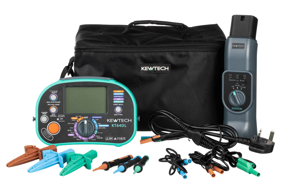Kewtech KT64EVA Kit with KT64DL Multifunction Tester with EV & SPD ...