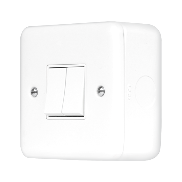 Click MCP012PW Metal Clad Pro 10AX 2 Gang 2 Way Switch - Polar White ...