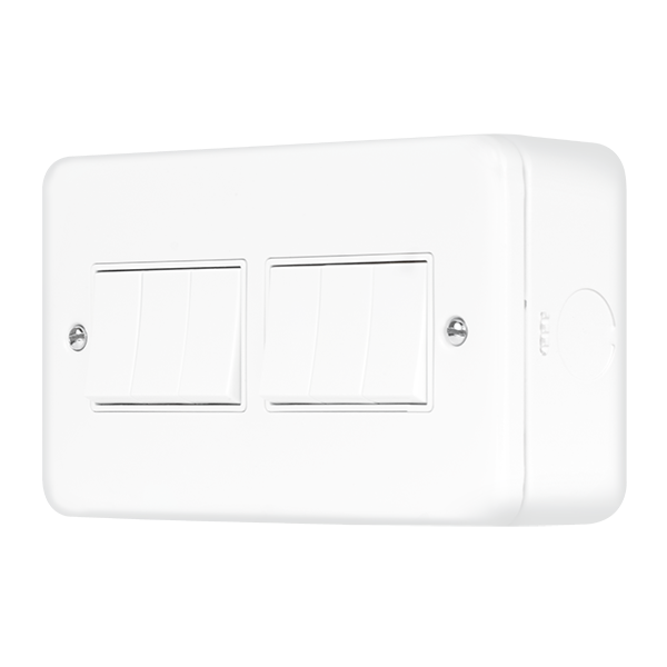 Click MCP105PW Metal Clad Pro 10AX 6 Gang 2 Way Switch - Polar White ...