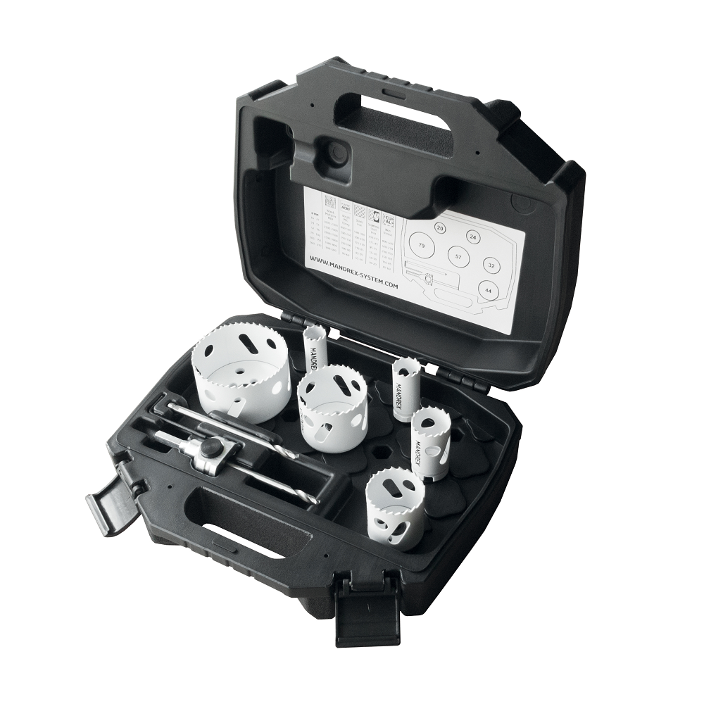Mandrex MHSP1003A MXqs Hole Saw Kit - Plumber - Pro - Bi-Metal M42 6 P ...
