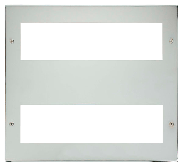 Click MP516CH Large Media Front Plate (2 X 8 Module) - Chrome ...