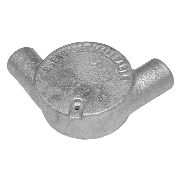 Unicrimp QCBTA220G 20mm 2W Tangent Angle Galvanised Conduit Box ...