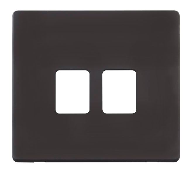 Click SCP118BK Definity Twin RJ45 Socket Outlet Cover Plate - Black ...