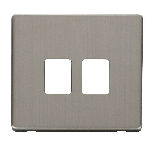 Click SCP118SS Definity Twin RJ45 Socket Outlet Cover Plate - Stainless ...