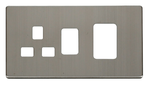 Click SCP204SS Definity 45A Switch + 13A Switched Socket Cover Plate ...
