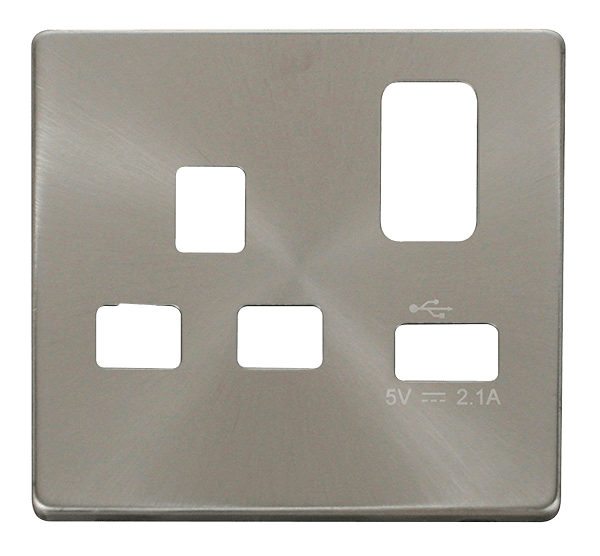 Click SCP470SS Definity 13A 2G Switched Socket with 2.1A USB Charger ...