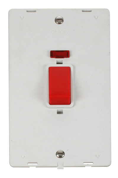 Click SCP202SS Definity 45A 2 Gang Plate Switch Cover Plate - Stainless ...