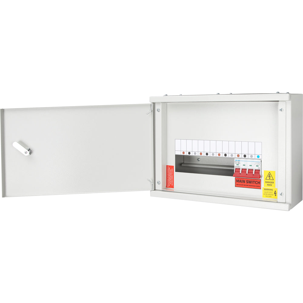 LIVE Electrical TPNH03-100 3-Way Horizontal TPN Distribution Board with ...