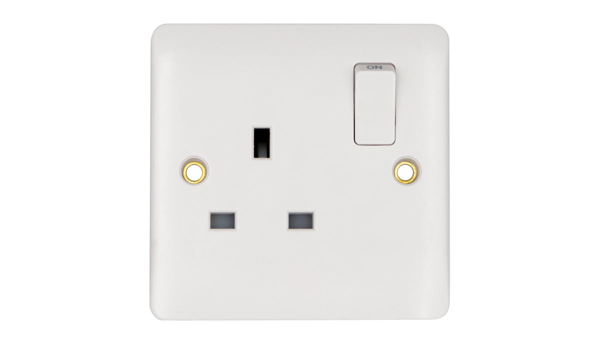 Deta Vimark VP1207DP Pro 1 Gang 13A Switched Socket Double Pole – White ...