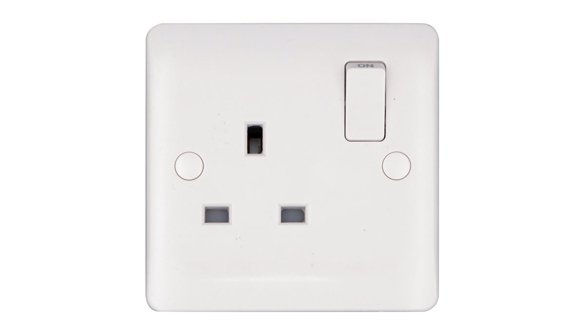 Deta Vimark VP1207SP Pro 1 Gang 13A Switched Socket Single Pole – White ...