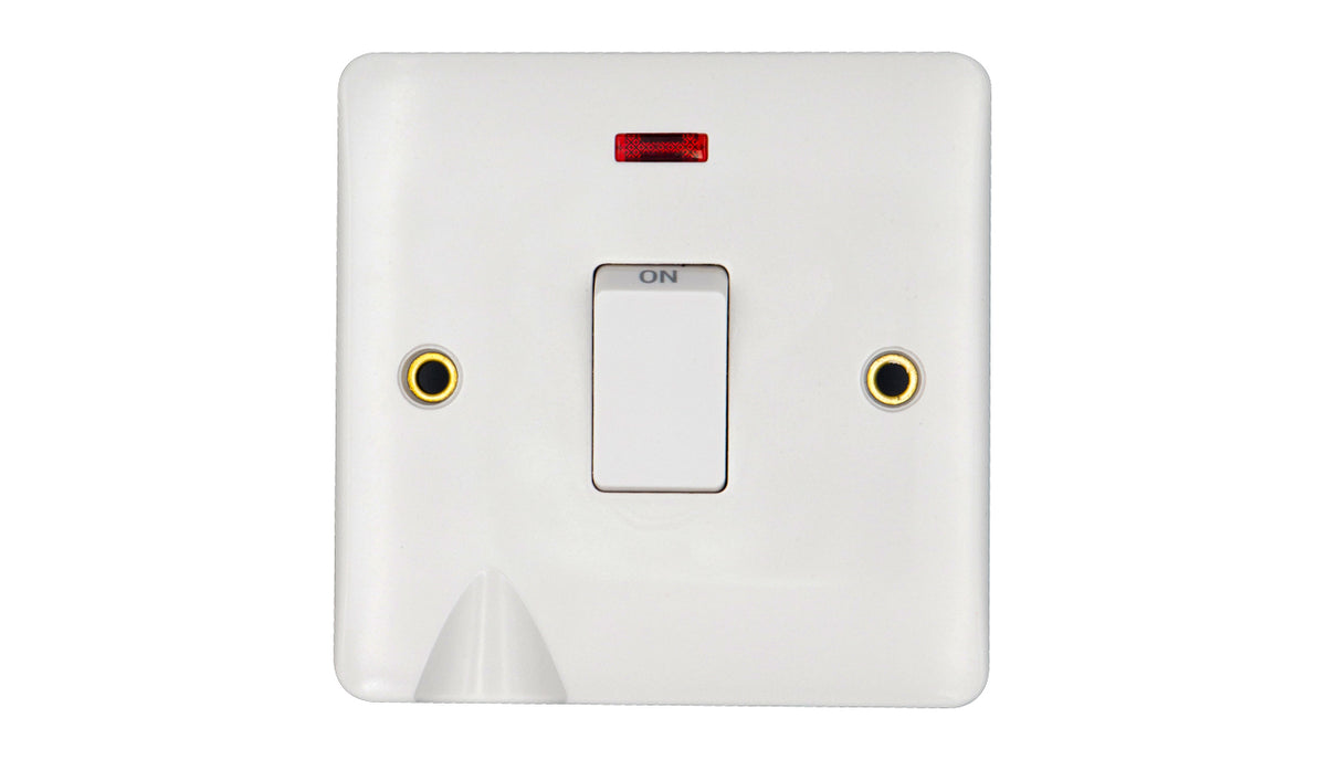 Deta Vimark VP1393 Pro 20A Double Pole Switch with Neon & Flex Outlet ...