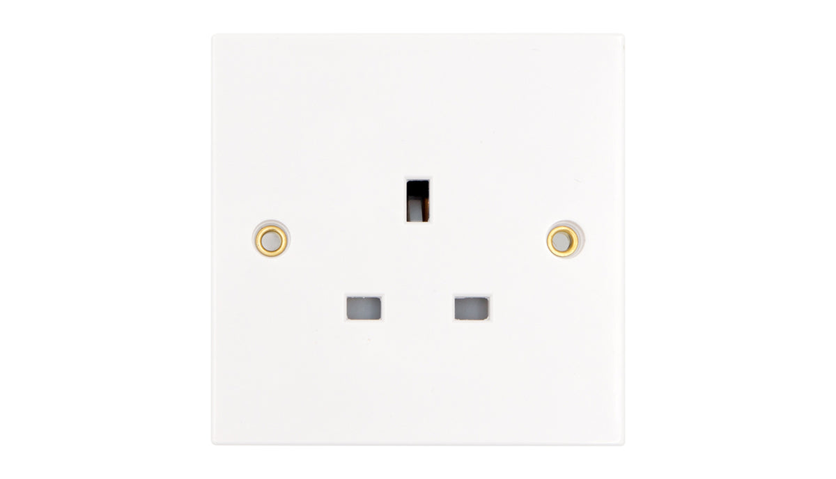 Deta Vimark VS1206 White Moulded 1 Gang 13A Unswitched Socket ...