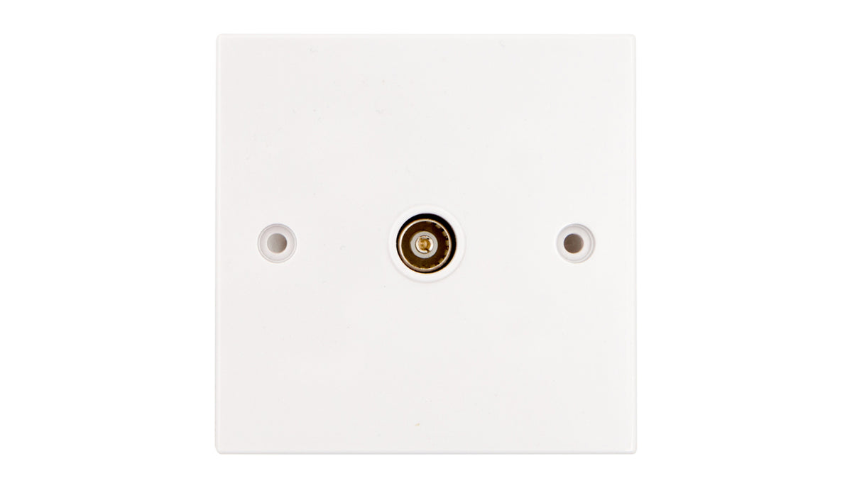 Deta Vimark VS1264 Single Coaxial Isolated Outlet – White Moulded ...
