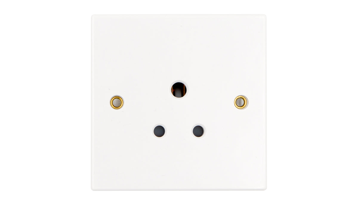 Deta Vimark VS1331 5A Unswitched Round Pin Socket – White Moulded ...