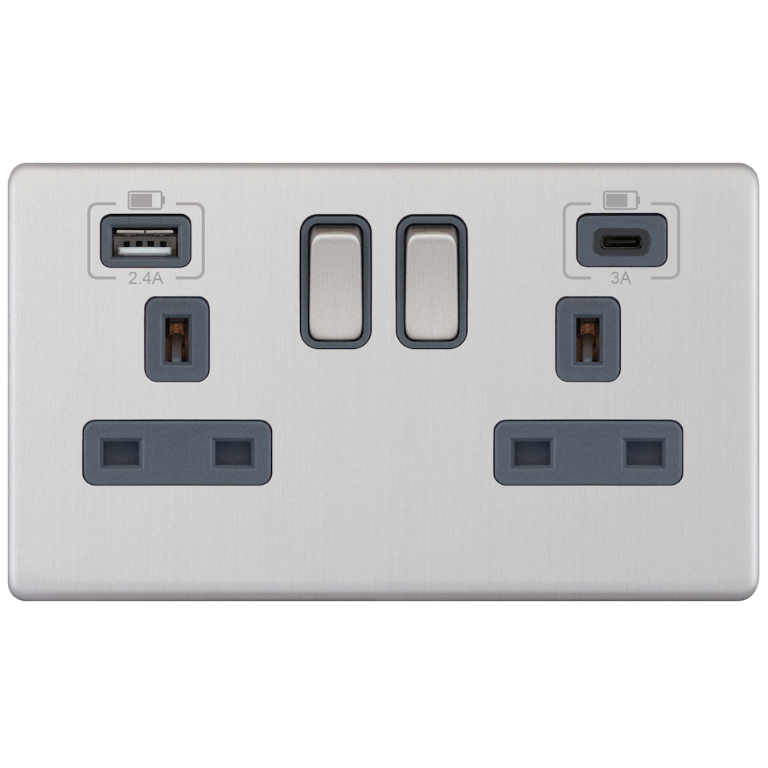 BUY Selectric 5MPLUS-163 | 5M-PLUS Screwless | 2 Gang 13A Switched ...