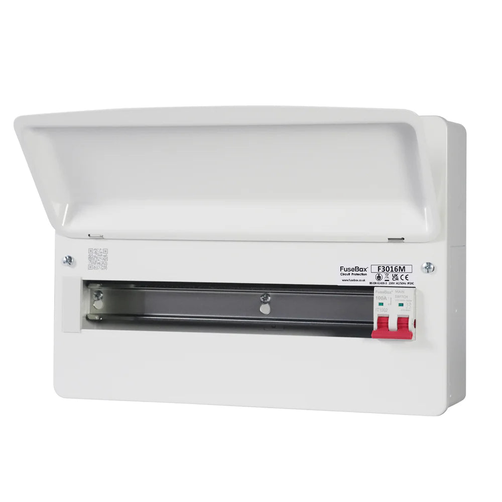FuseBox F3016M 18 Module 16 Way Consumer Unit with 100A Main Switch ...