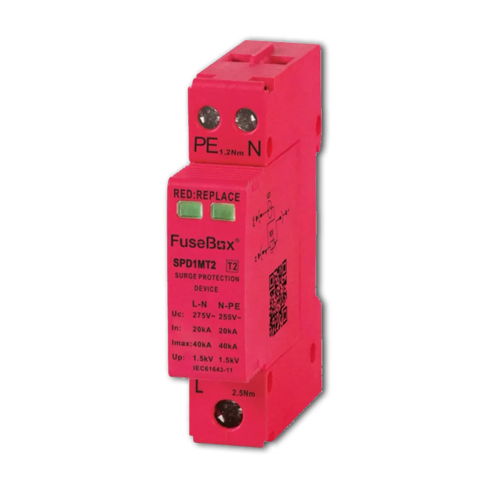 Fusebox SPD1MT2 Single Module Direct To Busbar Type 2 Surge Protection ...