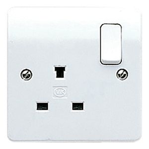 Buy MK Logic Plus K1257WHI 13A 1 Gang DP Switched Non-Standard Socket ...