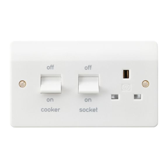 Buy MK Logic Plus K5060WHI 45A Cooker Control Unit with Socket | White ...