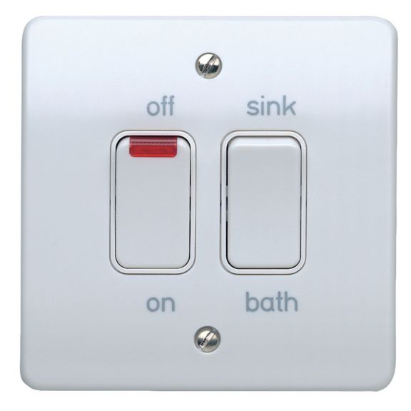 Buy MK Logic Plus K5207WHI 20A DP Dual Bath/Sink Switch with Neon ...