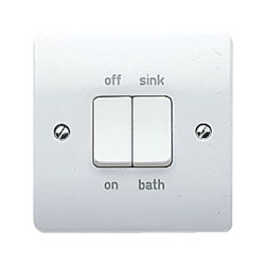 Buy MK Logic Plus K5208WHI 20A DP Dual Bath/Sink Switch | White Moulded ...