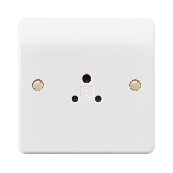 Buy MK Logic Plus K770WHI 2A Round Pin Socket Outlet | White Moulded ...