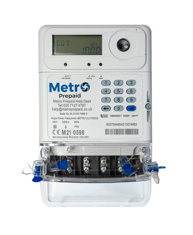 Metro Prepaid MET001 80A Single Phase Digital Pre-Payment Meter ...