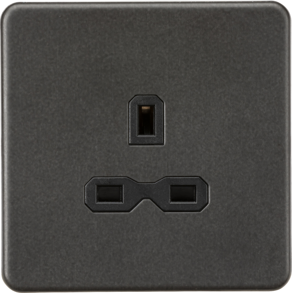 Knightsbridge SFR7000USB Screwless 13A 1G Unwitched Socket - Smoked Br ...