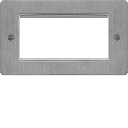 Hager WFP4EUBSW Sollysta Flat Plate Quad Euro Style Module Faceplate ...