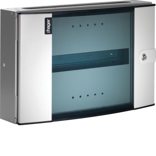 Hager JK116EG JK1 16 Way TP&N Distribution Board DIN Extension Box Gla ...