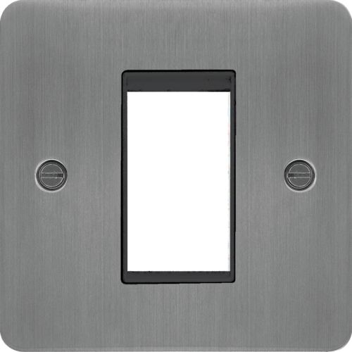 Hager WFP1EUBSB Sollysta Flat Plate Single Euro Style Module Faceplate ...