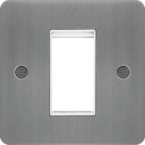 Hager WFP1EUBSW Sollysta Flat Plate Single Euro Style Module Faceplate ...