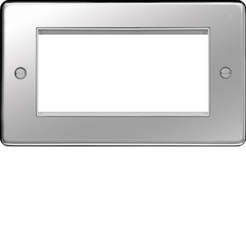 Hager WRP4EUPSW Sollysta Raised Plate Quad Euro Style Module Faceplate ...